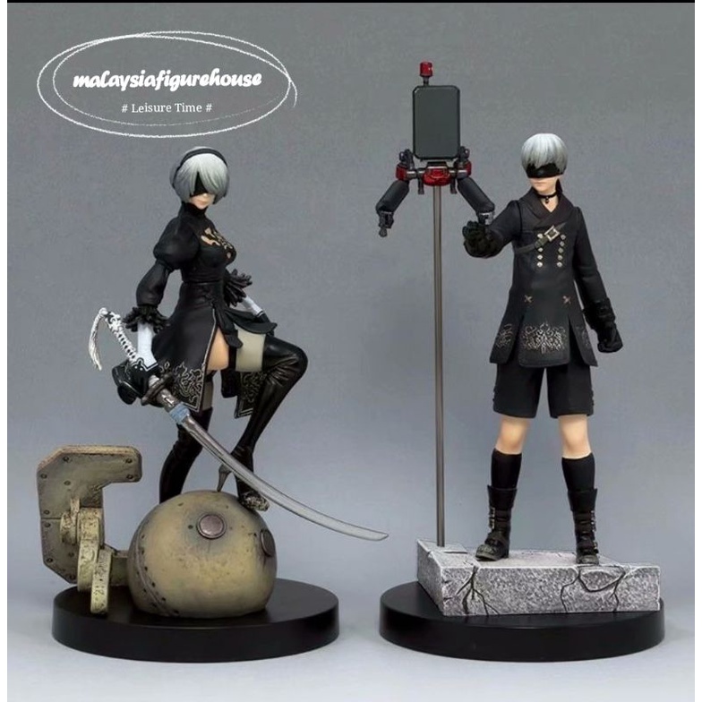 BIG OFFER 30CM NIER AUTOMATA 2B 9S STANDING COPY RESIN ANIME GK ACTION ...