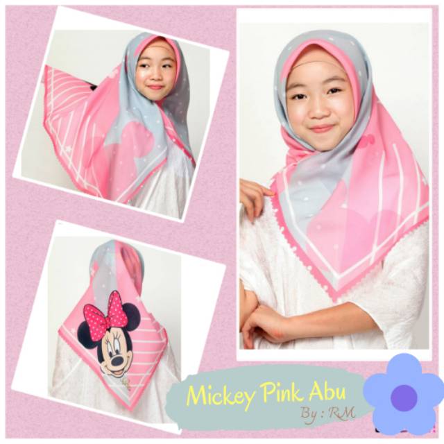 Hijab Children Printing Minnie Mouse Rm / Mickey Mouse Cute | Shopee ...