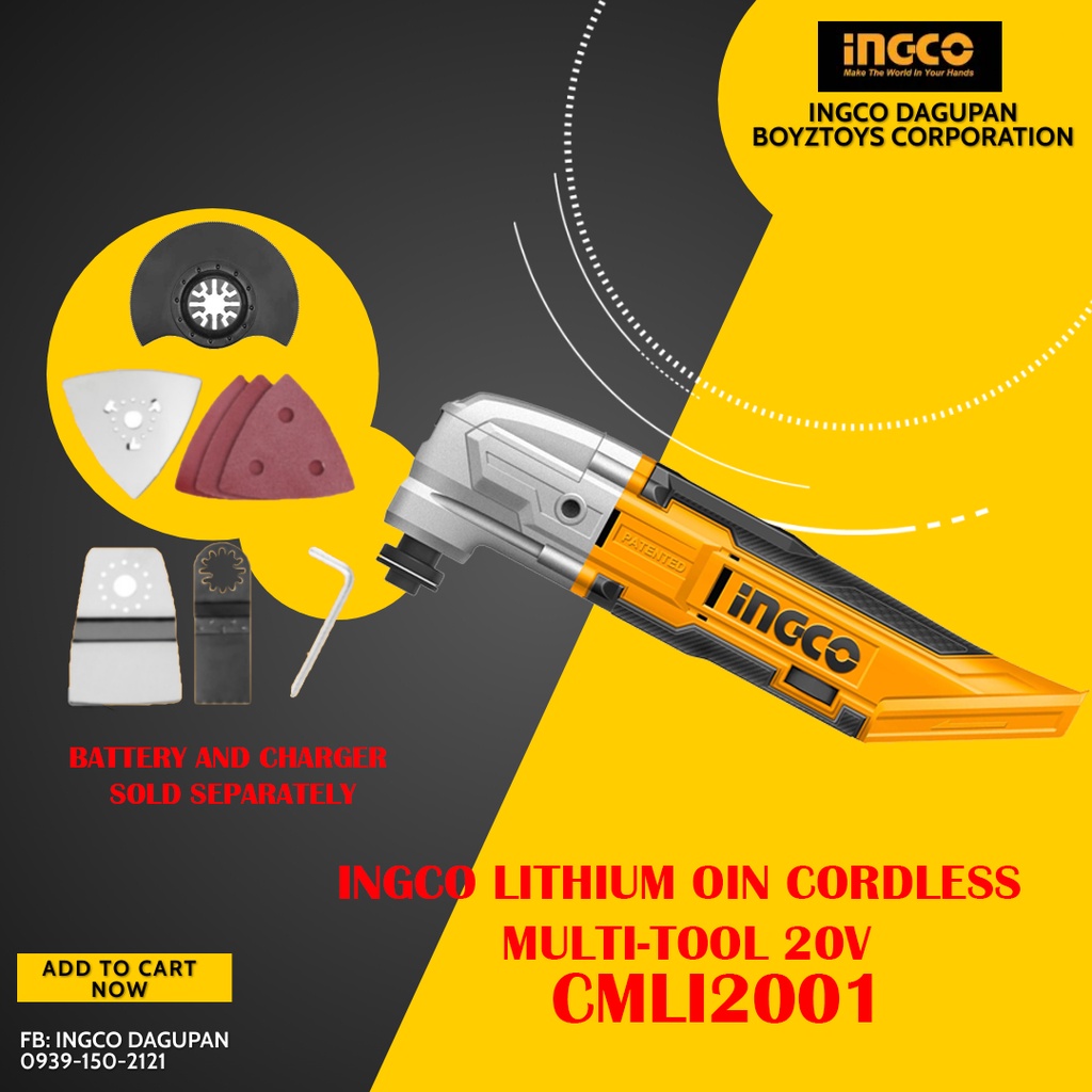 CMLI2001 Ingco Lithium Ion Multi-Tool 20v | Shopee Philippines