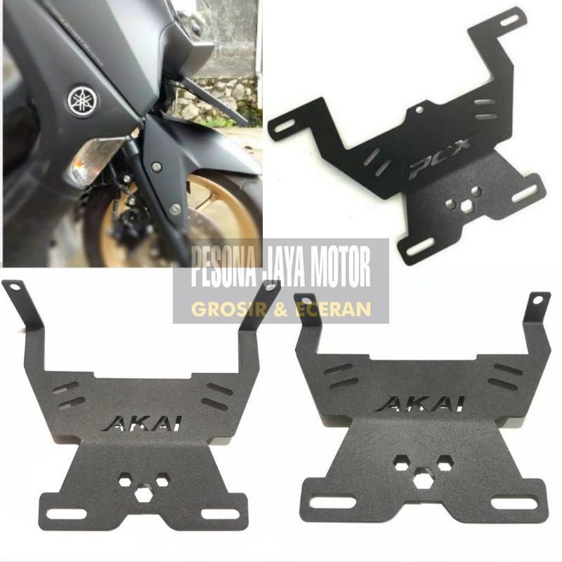Mustache Number Plate Bracket Model AKAI Racing Nmax Old, Nmax New, Pcx ...