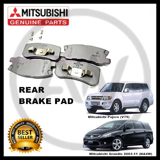 Mitsubishi Pajero V75 Grandis NA4W 2003-11 Rear Disc Brake Pad | Shopee ...