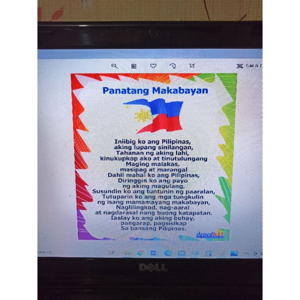laminated educational charts ( lupang hinirang, panunumpa sa watawat ...