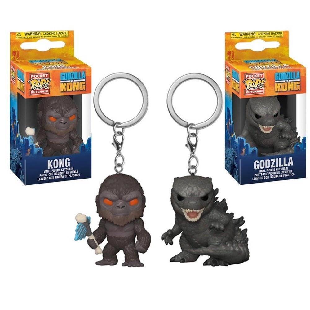【Original 】Funko Pop! 2" 《Godzilla vs King Kong》 Keychain Action Figure ...