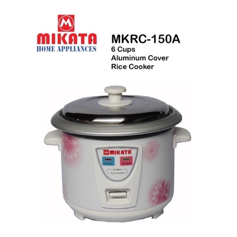 Mikata Electric Rice Cooker 6 Cups 1.5 Liters Aluminum Cover MKRC-150A ...