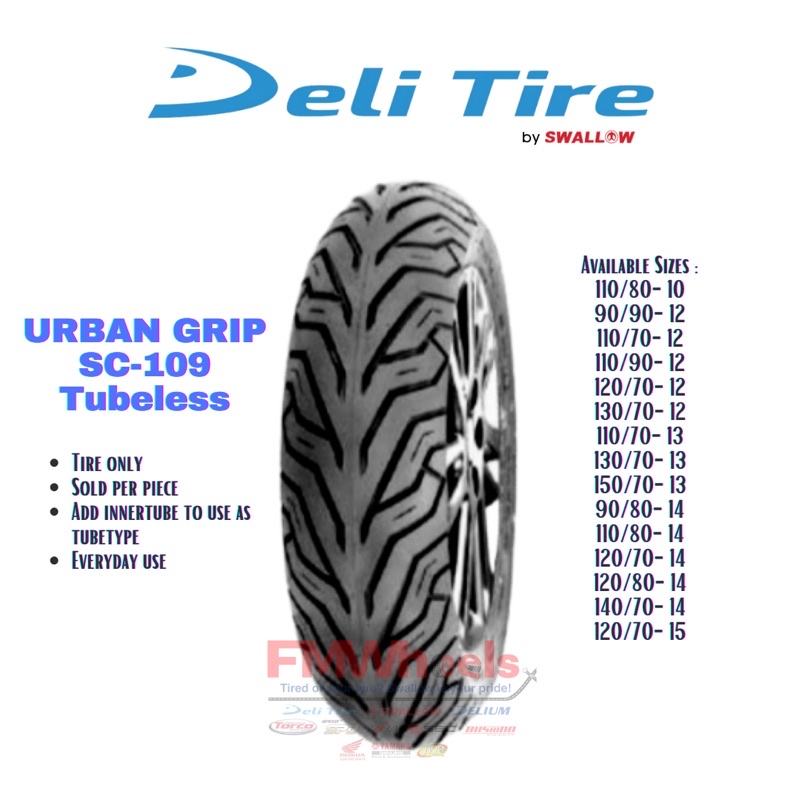 Deli Tire Urban Grip by Swallow SC109 nmax aerox adv zoomer click ...