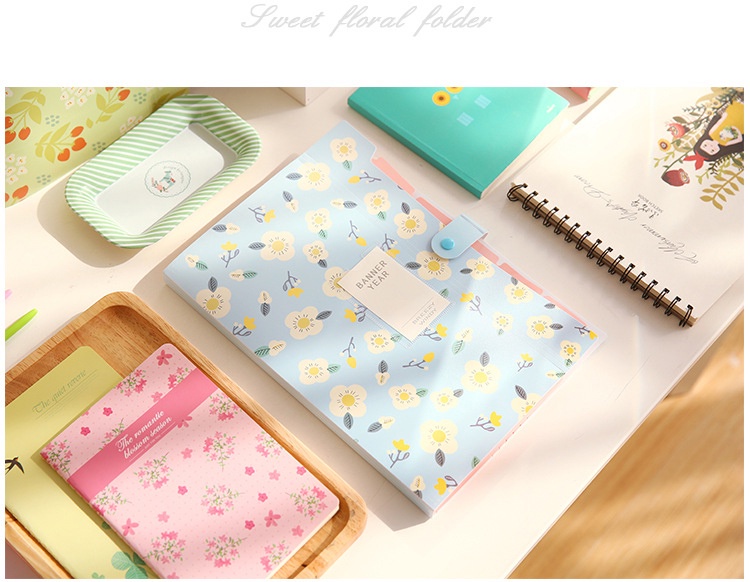 Organ Folder 5 Bags A4 Plastic Expansion File Manager Storage Envelope ...