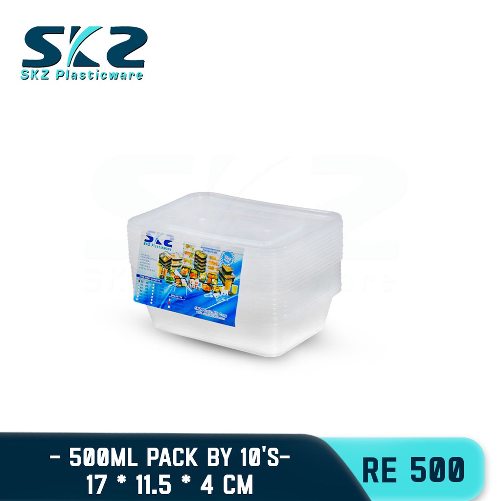 SKZ CLEAR CONTAINER RECTANGULAR SERIES RE500 500ml ENVIRONMENTAL ...