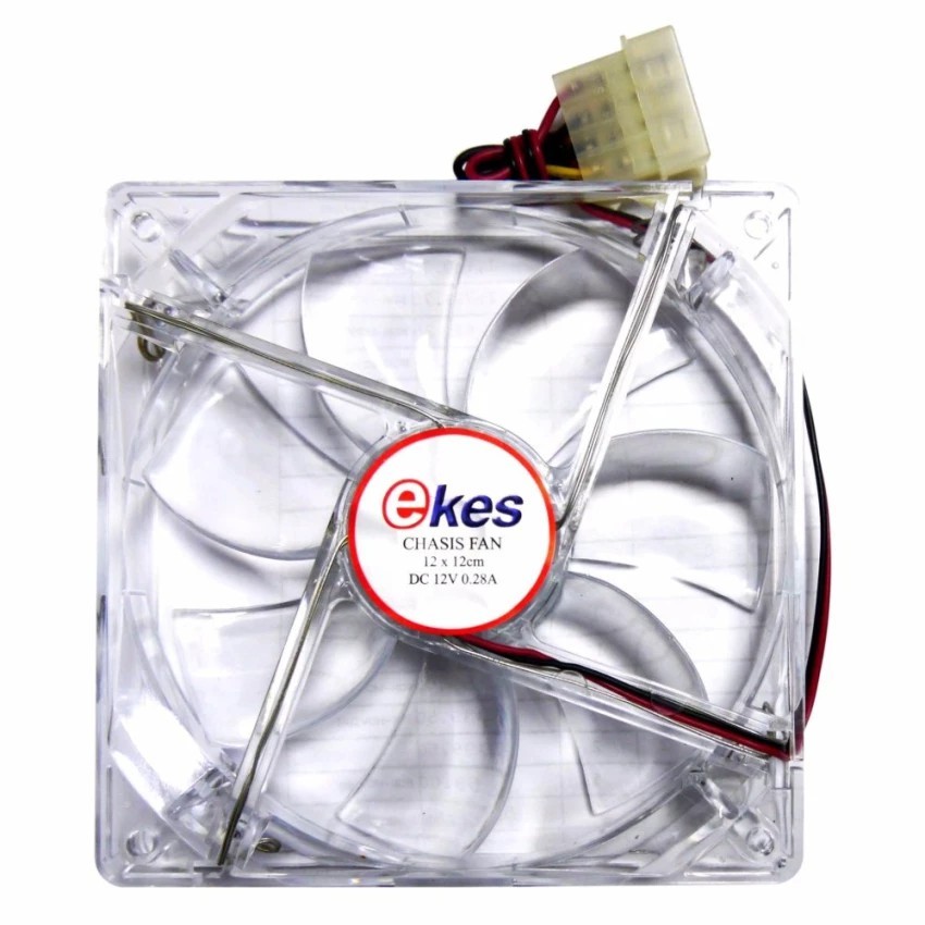 C08-12 Blue LED Light Crystal Cooling Computer Case Fan 12cm | Shopee ...