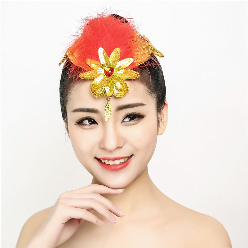 Wedding Jewelry SetDance Headdress Performance Headdress Yangko Square ...