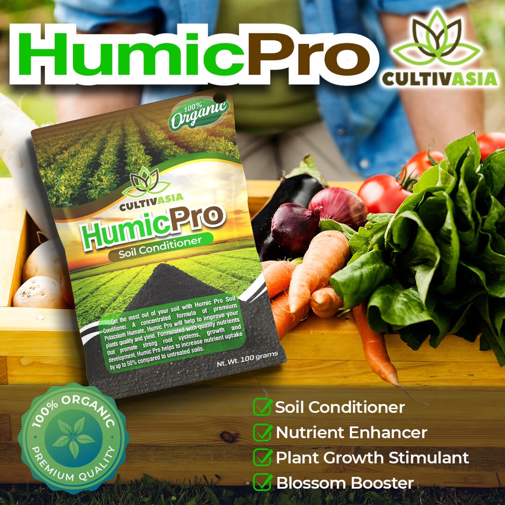 HumicPro by CultivAsia Organic Soil Conditioner and Fertilizer Enhancer ...