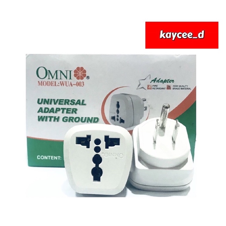 Omni Universal Adapter with Ground-- WUA-003 | Shopee Philippines
