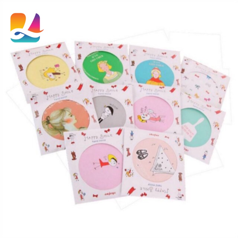Mini Portable Mirror Convenient Cute Cartoon Circular Hand Mirror ...