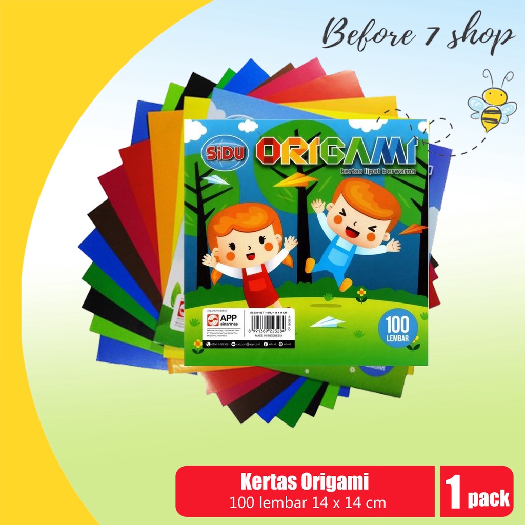 Origami paper 14x14 cm 100 sheets per pack SINAR DUNIA | Shopee Philippines