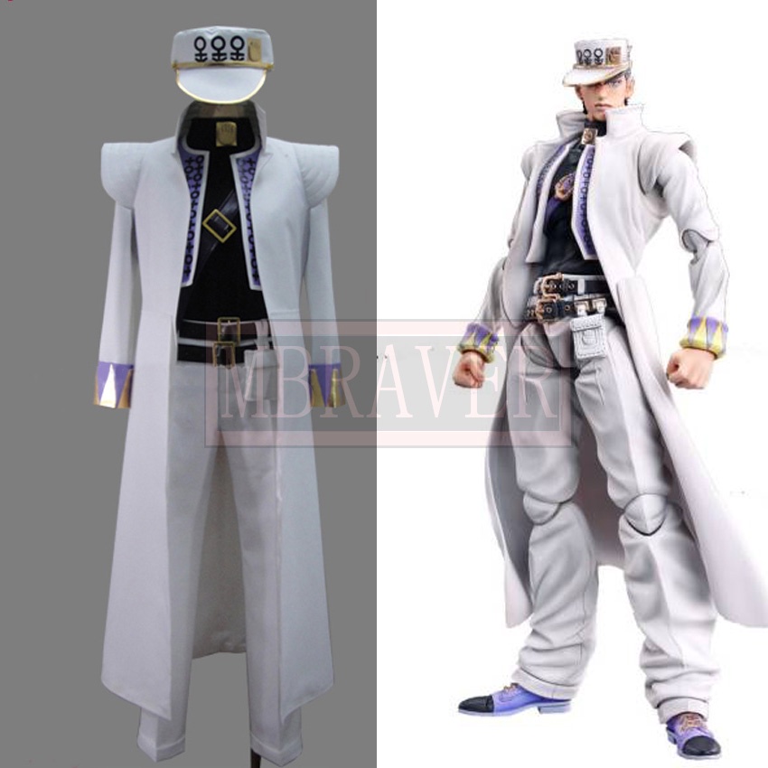 Anime JoJo's Bizarre Adventure Kujo Jotaro Cosplay Costume Whole Set ...