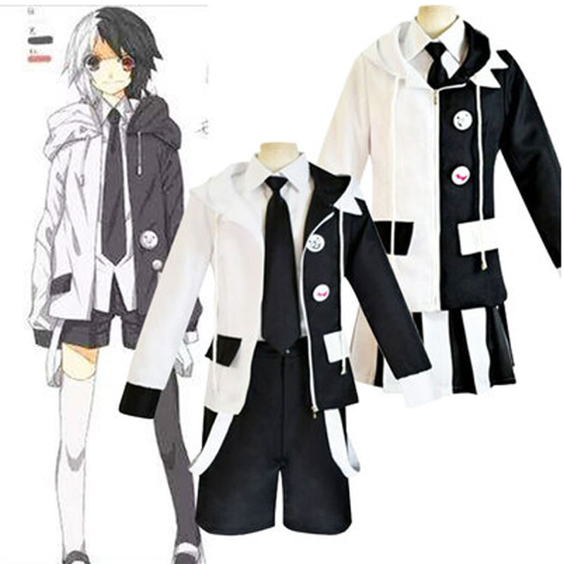 Monokuma Cosplay Costume Set Coat Jacket Top Hoodie Uniform Set ...