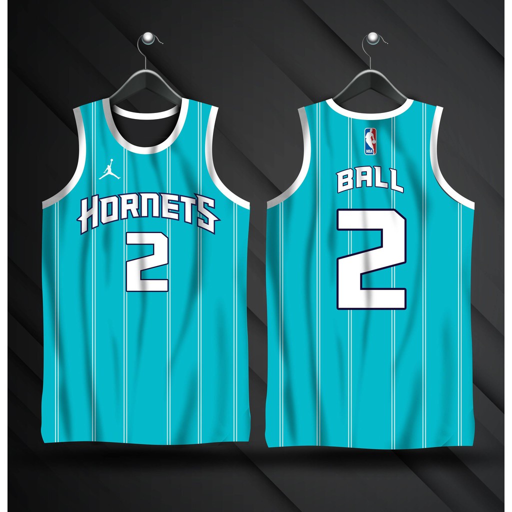 LAMELLO BALL #2 Charlotte Hornets Mint Green Jersey | Full Sublimation ...