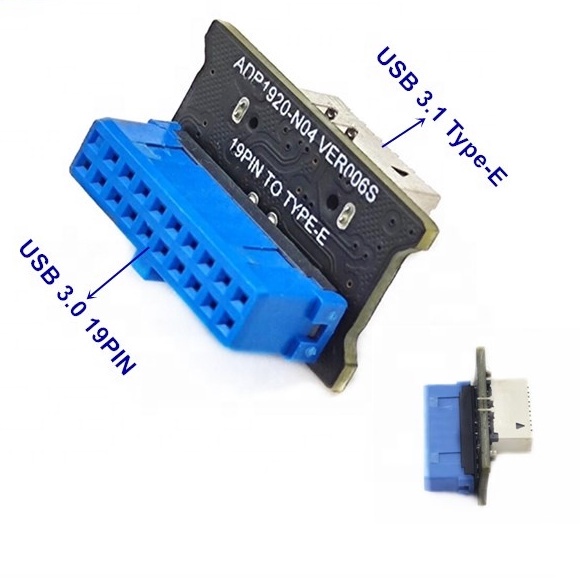 USB 3.0 19Pin Male Header to USB Type-E Socket Adapter Riser Card for ...