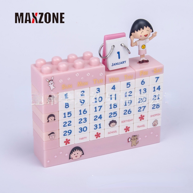 MAXZONE Sanrio Cartoon Kawaii Kuromi Kitty Creative Desk Calendar Cute ...