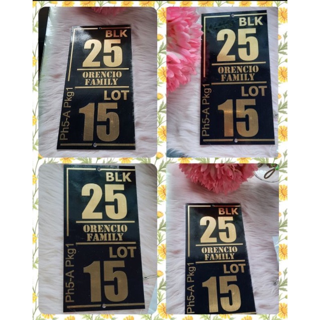 House Plate Number (Sintraboard) P149 each. Size: 9x5inches (portrait ...