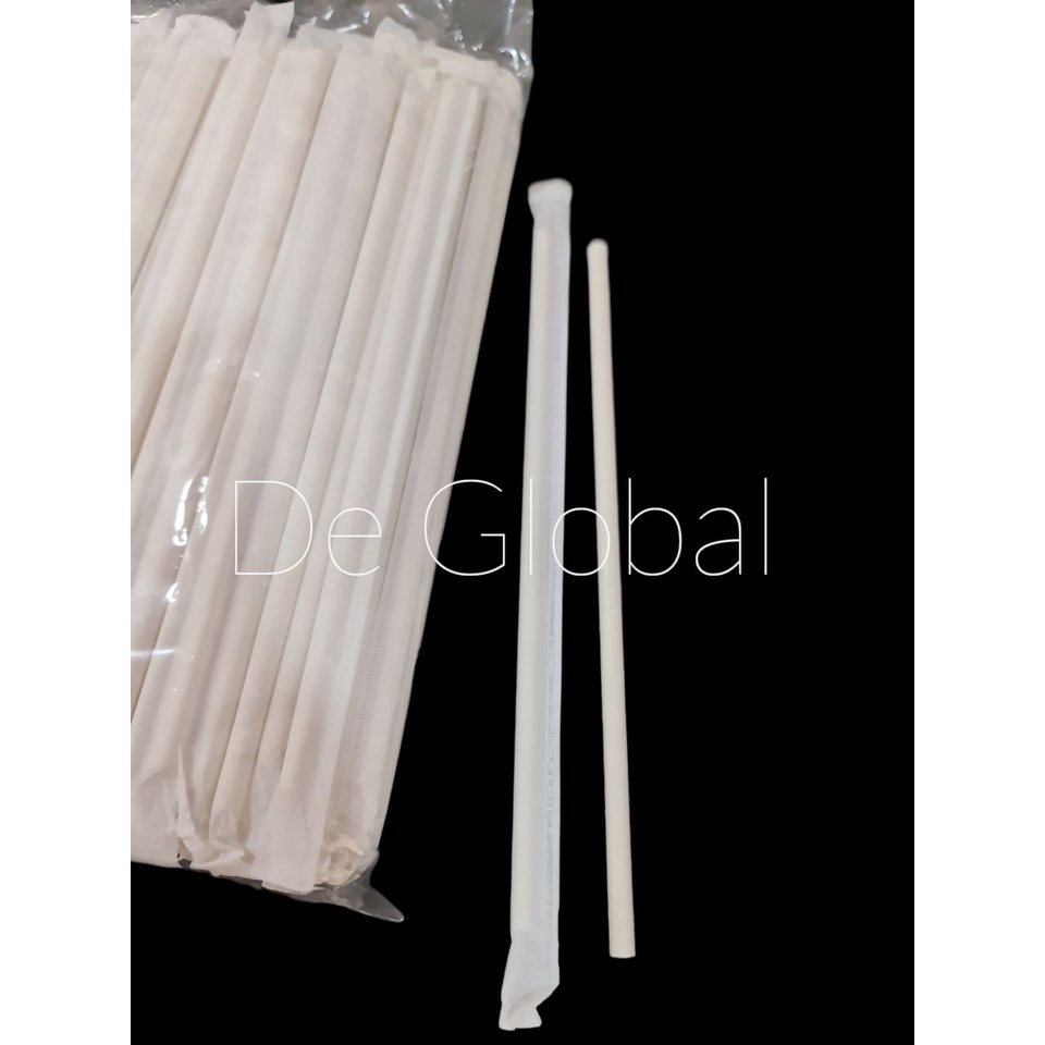 Paper straw individually packed 8 inches Not Pointed 100pcs /pack ...