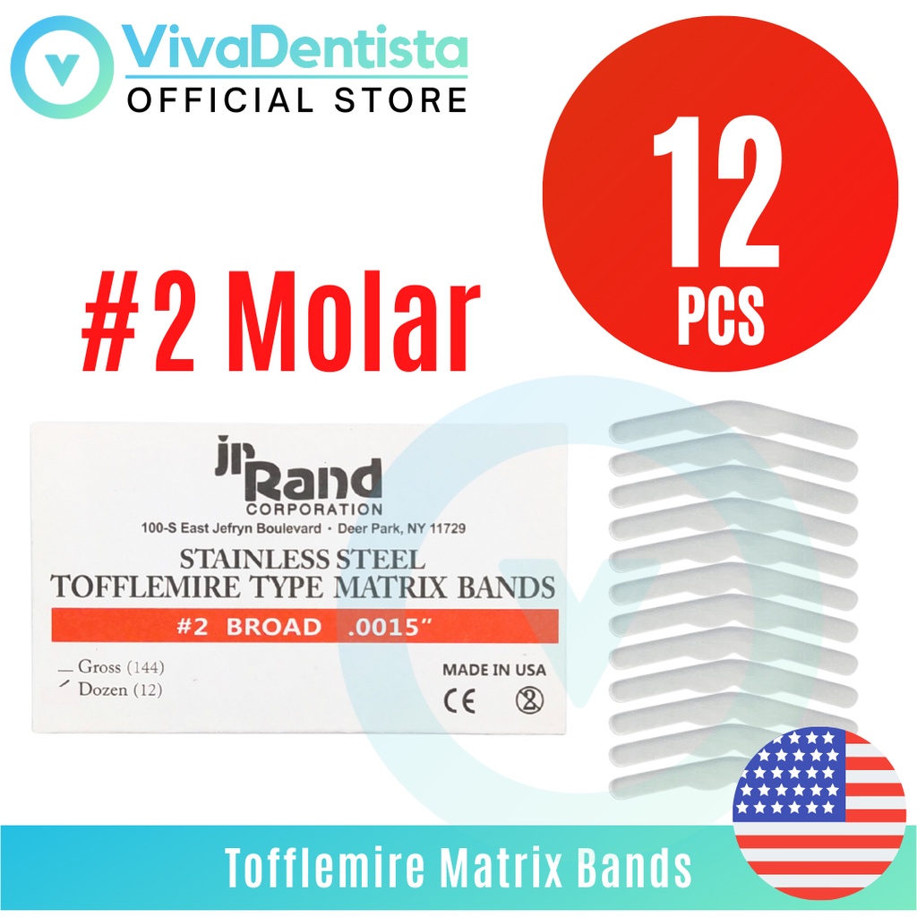 USA Matrix Bands Stainless Steel Temrex JR Rand (12pcs per pack ...