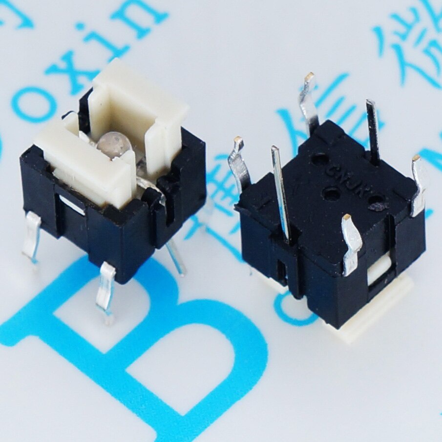 10PCS YT2182 6*6*7 MM SMT Tactile Push Button Switch with 5 Colours LED ...