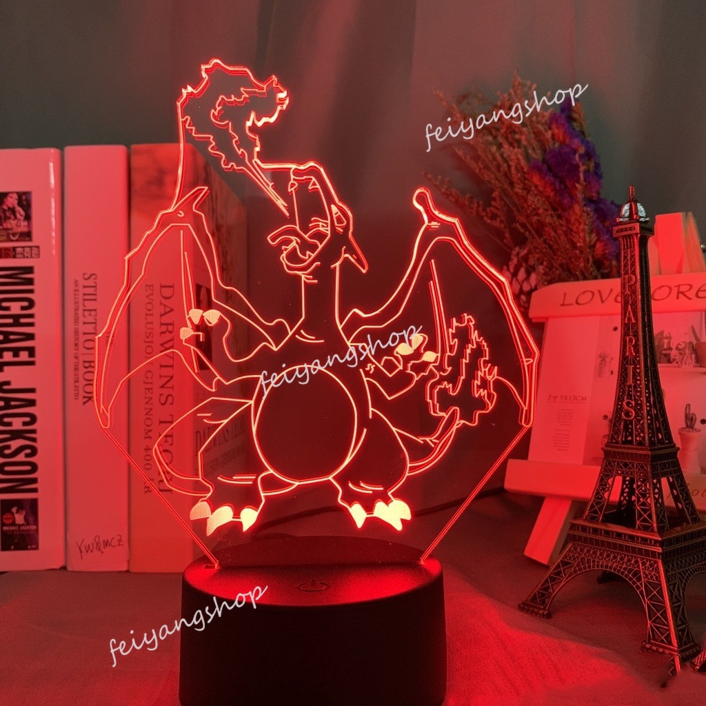 Pokemon Gengar Haunter Gastly 3D Illusion Nightlights Anime Lamp Visual ...