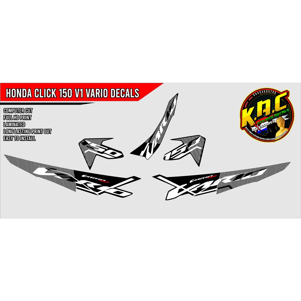 click v1 sticker decals vario Sticker Labels | Shopee Philippines