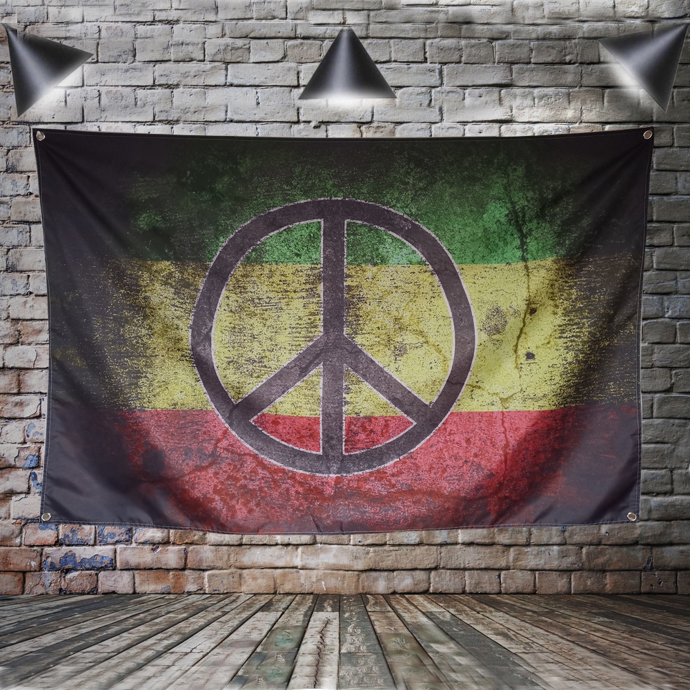 Bob Marley Retro Painting Peace Reggae Poster Flag freedom Banner Home ...