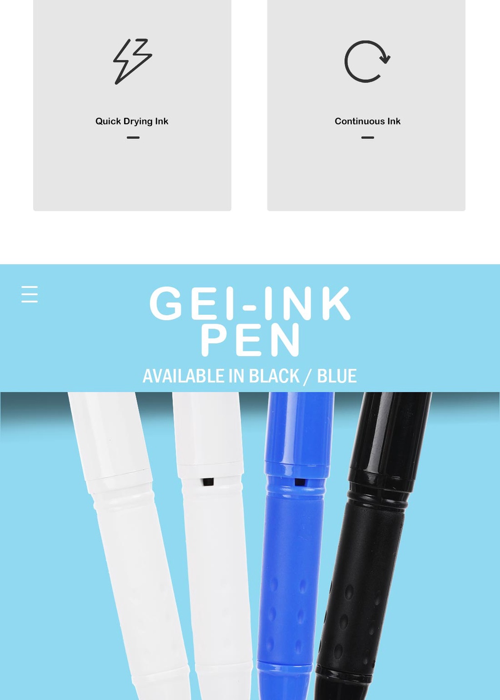 Miniso Gel Ink Pen 0.5Mm Black | Shopee Philippines