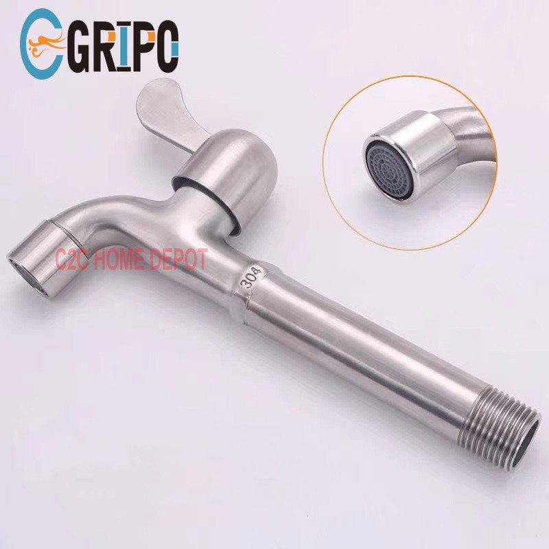 GRIPO High quality 304 Stainless Lever Handle BUBBLER BIBB EXTRA LONG ...