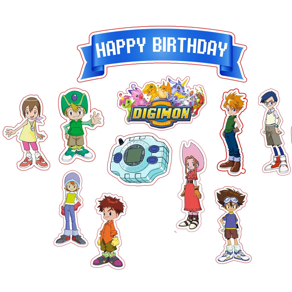 Cake TOPPER CUSTOM Birthday TOPPER/DIGIMON CAKE Decoration | Shopee ...
