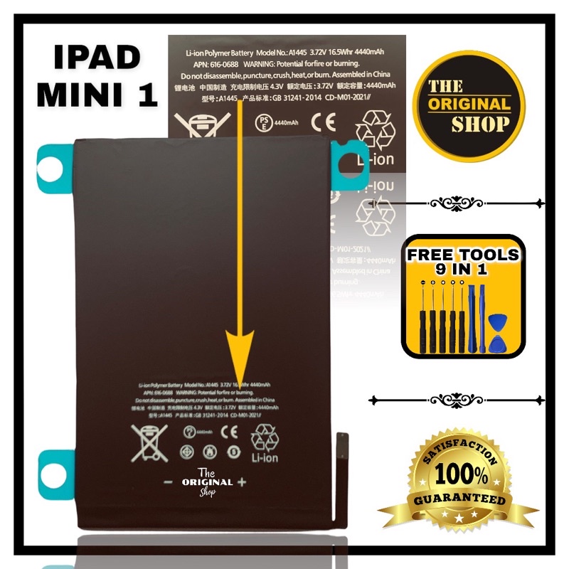 Mini 1 Battery A1432 A1455 A1454 A1445 original | Shopee Philippines