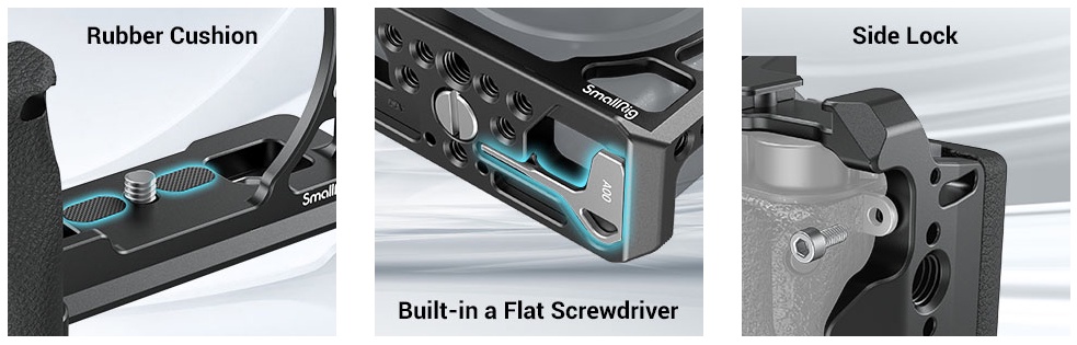 SmallRig Cage with Silicone Handle for Sony A6100/A6300/A6400 Camera ...