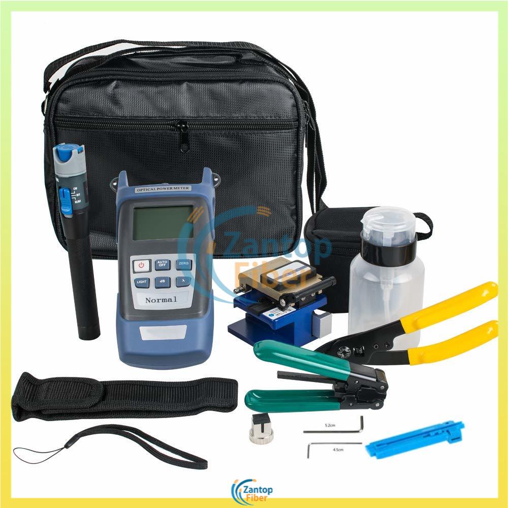FTTH Fiber Optic Tool Kit FC-6S Fiber Cleaver Optical Power Meter 5km ...