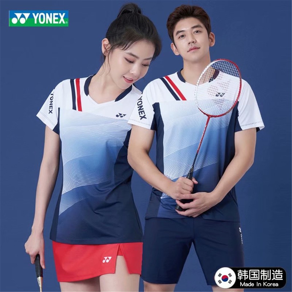 New Yonex badminton uniform suit men's and women's game jersey quick-drying sportswear | Shopee ...