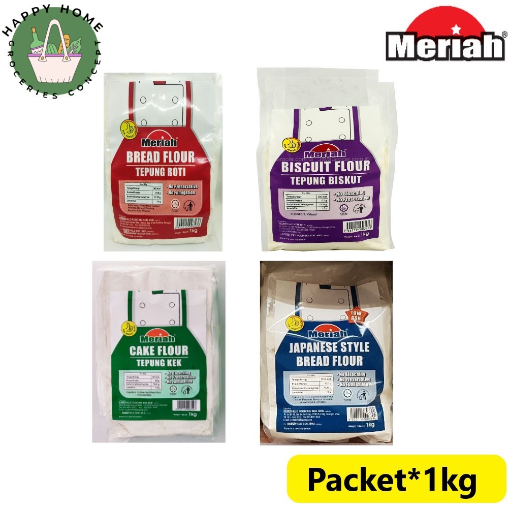 Meriah Cake Flour/Biscuit/Japanese Bread Flour/Bread Flour/Tepung Kek ...