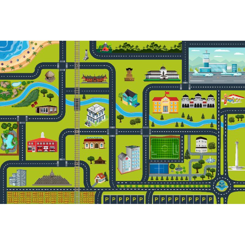 Road Map Kids/Toy Car Road Map/hotwheels Road track/diecast track/Car ...