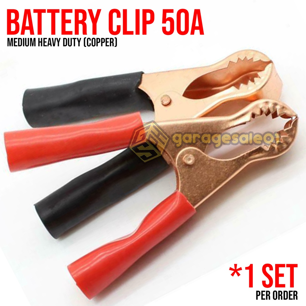 Battery clip medium thick Copper 50A (PER SET) | Shopee Philippines