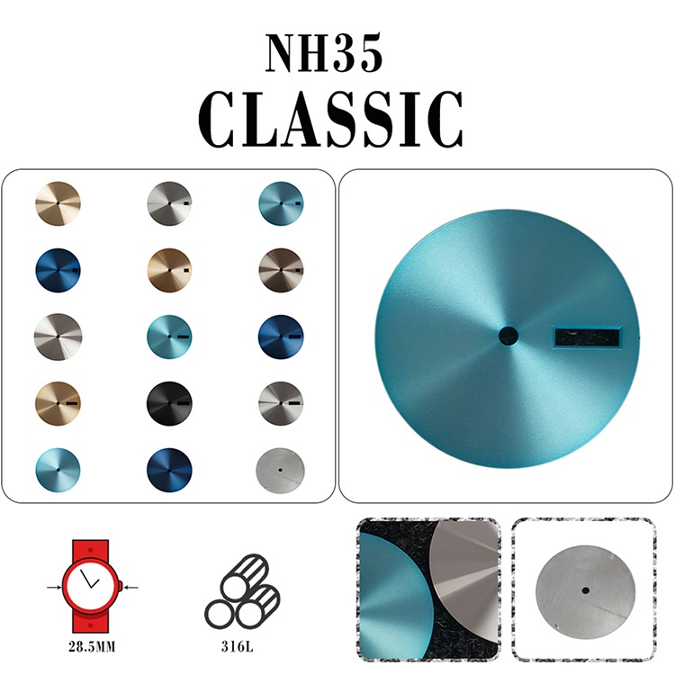 Modified Solid Color Watch Dial No Scale Dial 28.5MM 3D Printed CS ...