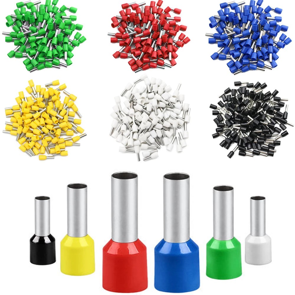100pcs/Pack E2508 E4009 E26012 Insulated Ferrules Terminal Block Cord ...