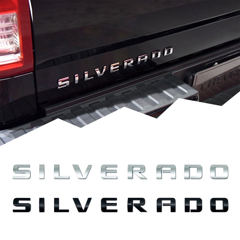 3D Car Side Fender Trunk Emblem Sticker For Chevrolet SILVERADO Letters ...