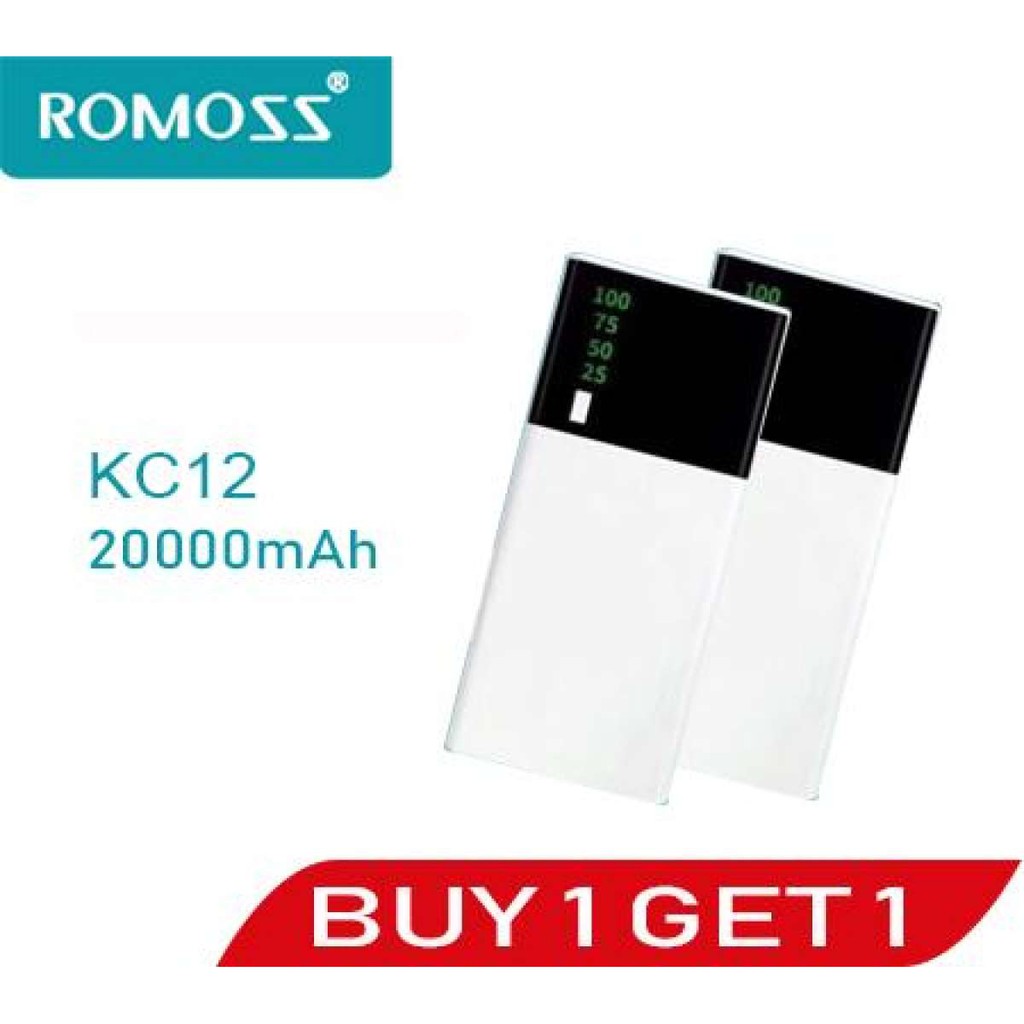 buy 1 take 1 Romoss KC12 COD 20000mah Power bank | Shopee Philippines