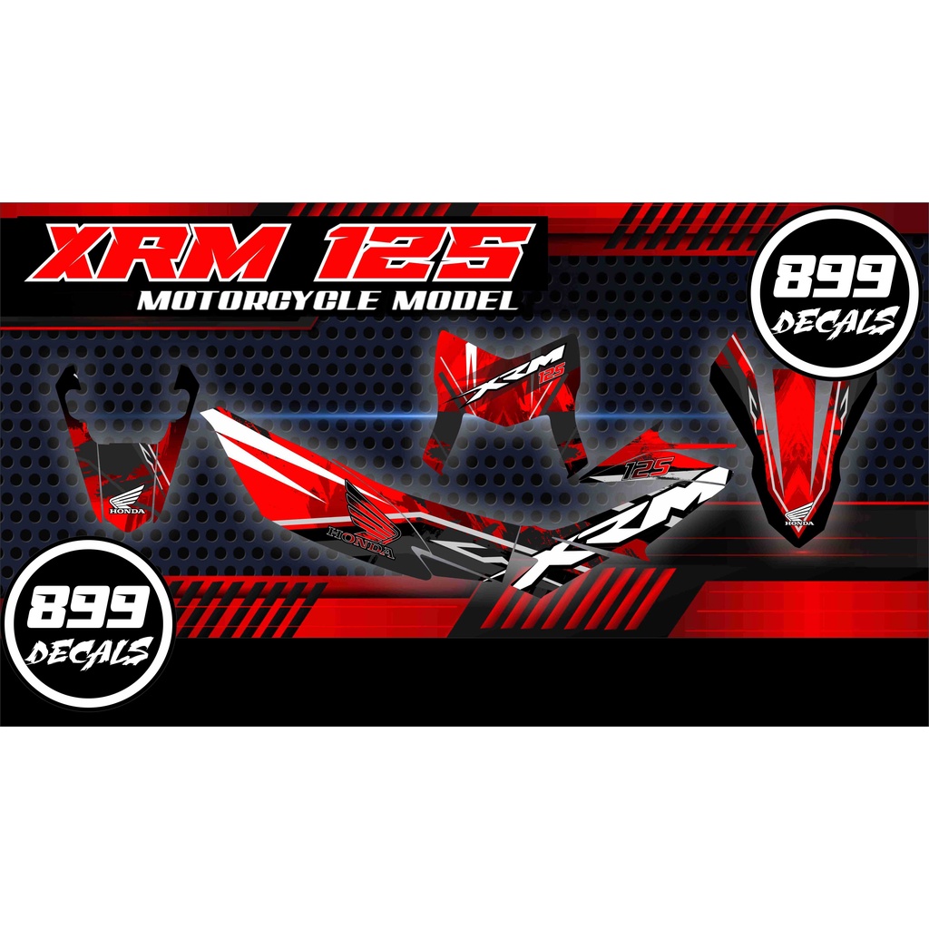 Honda XRM 125 Trinity Full Body Decals Laminated | Shopee Philippines