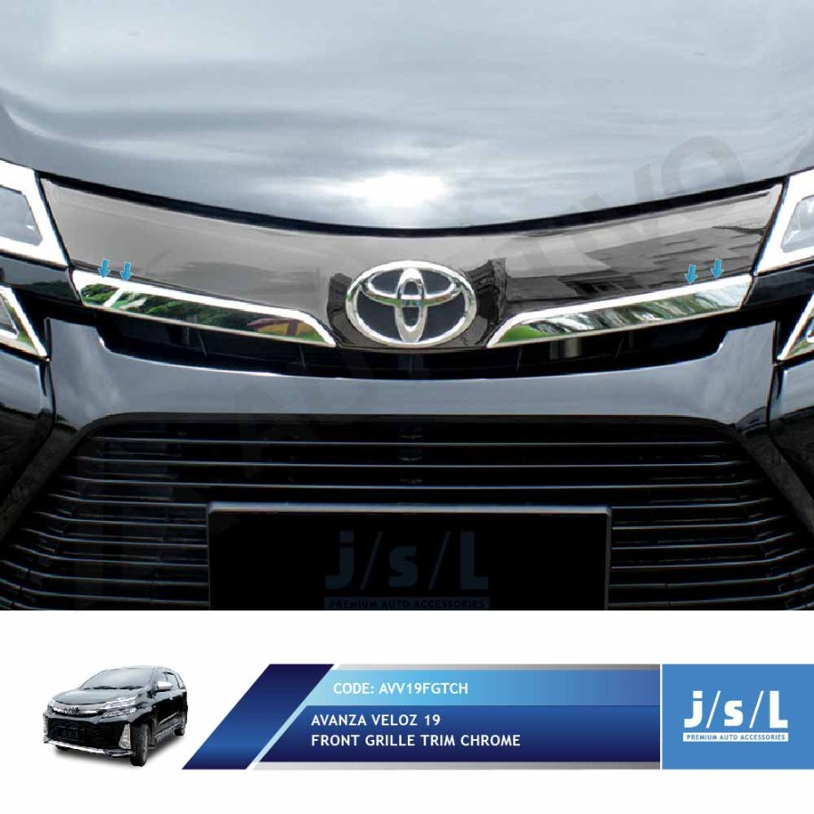 Toyota Avanza / Daihatsu Xenia / Veloz 2019 Front Grille Trim Chrome ...