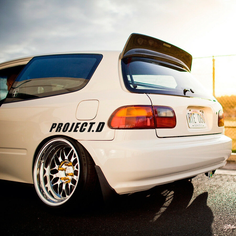 2x Project D Initial D Team Anime Manga JDM Drift Racing Car Sticker ...