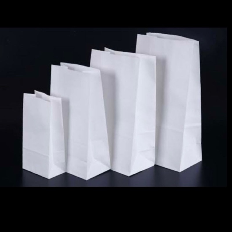 White Paper Bag / White Supot (50pcs) | Shopee Philippines