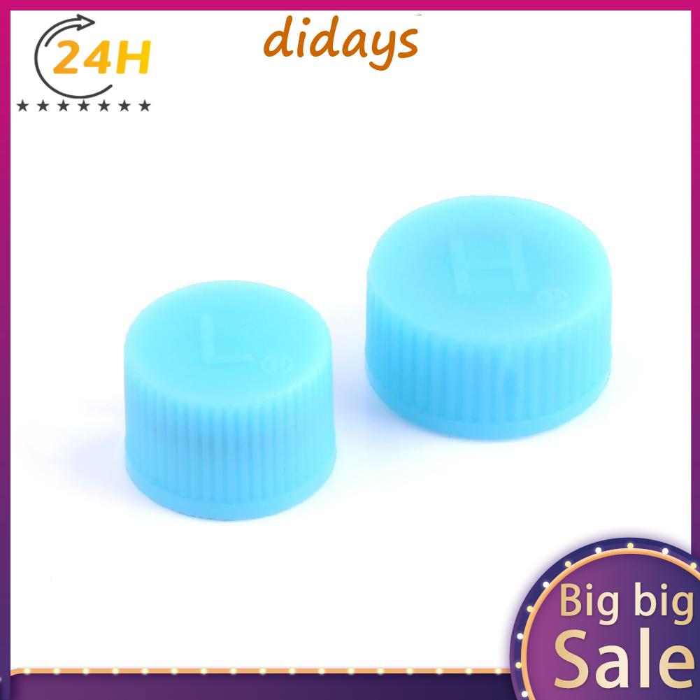 2X High Low Pressure Side Port AC Valve Cap Cover For Auto Car Air ...