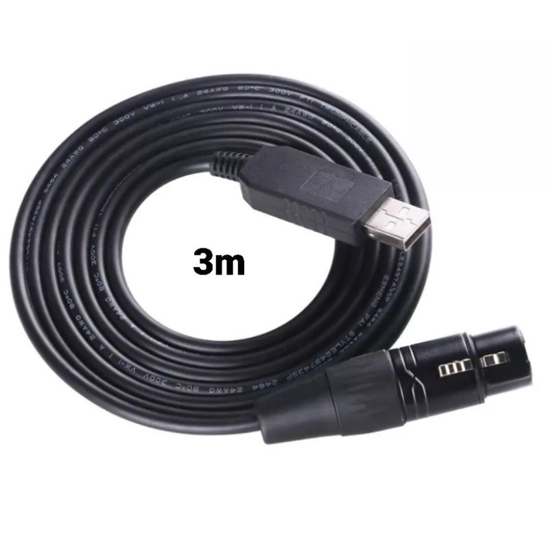 Cable ftdi USB rs485 to 3pin xlr dmx 512 400 female male Converter ...