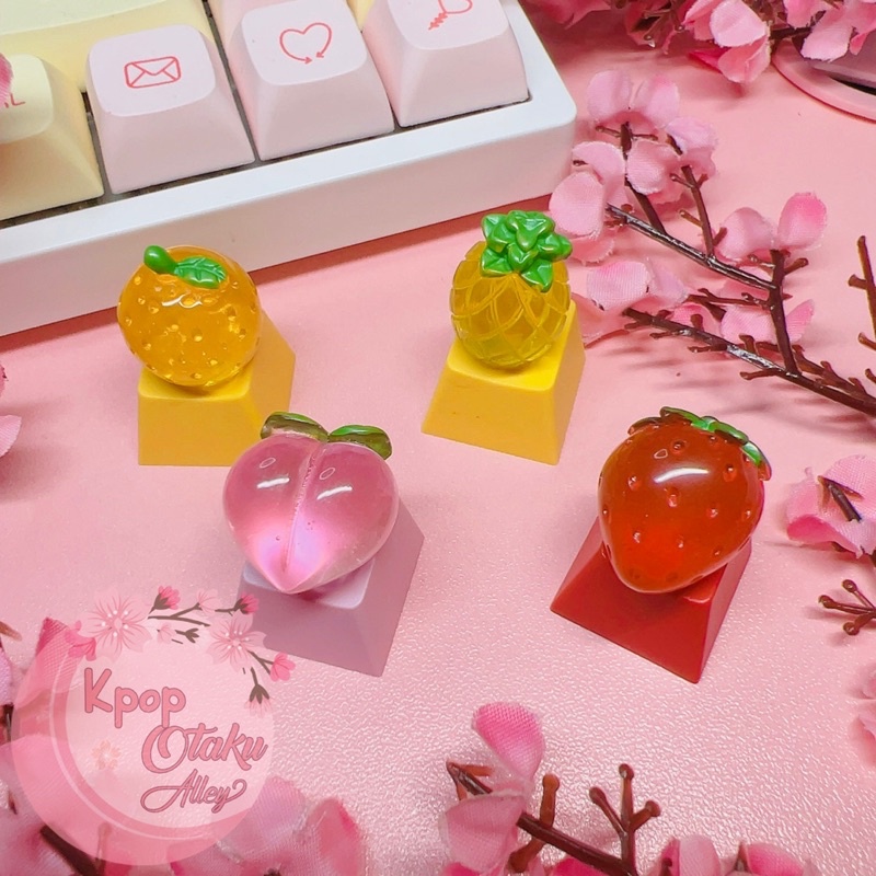 Crystal Fruit Collection Artisan Keycaps | Kpop Otaku Alley Keycaps ...